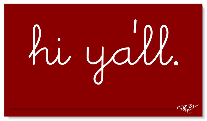 Hi Ya'll Front Door Decal, Hello Vinyl Letters, Cute Welcome Sticker ...