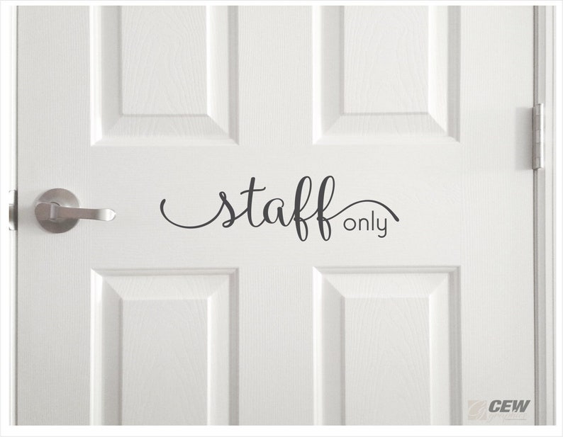 Staff Only Decal Retail Business Vinyl Label Staff Only - Etsy