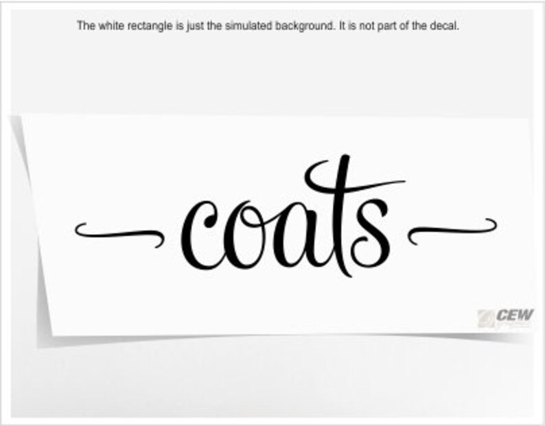 Coat Room Decal, Coat Closet Vinyl Decal Door Sticker Quote, Stylish ...