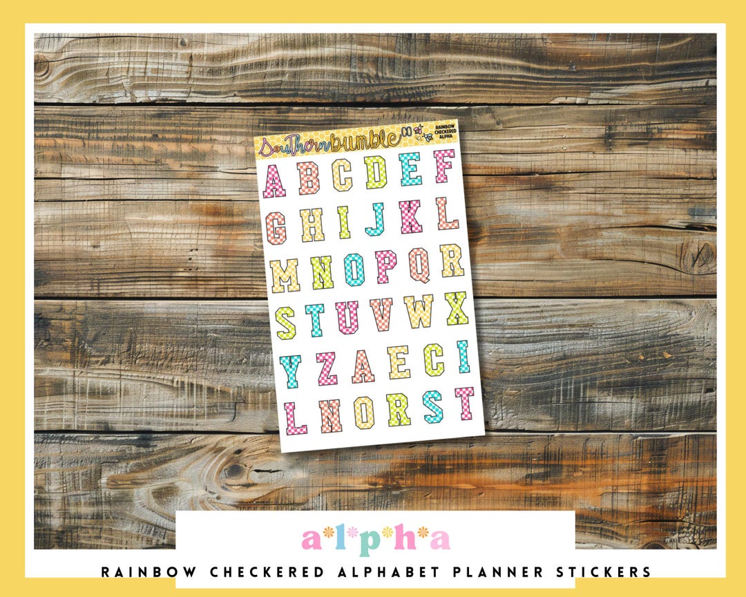 Alphabet Planner Stickers | Functional Letter Stickers | Variety Colors ...