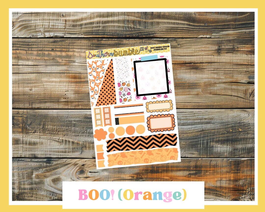 BOO! (orange Version) // Journaling Kit - Etsy