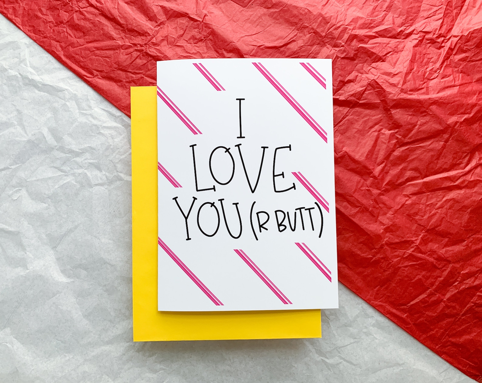 I Love Your Butt Sexy Handmade Card By Stonedonut Design Etsy