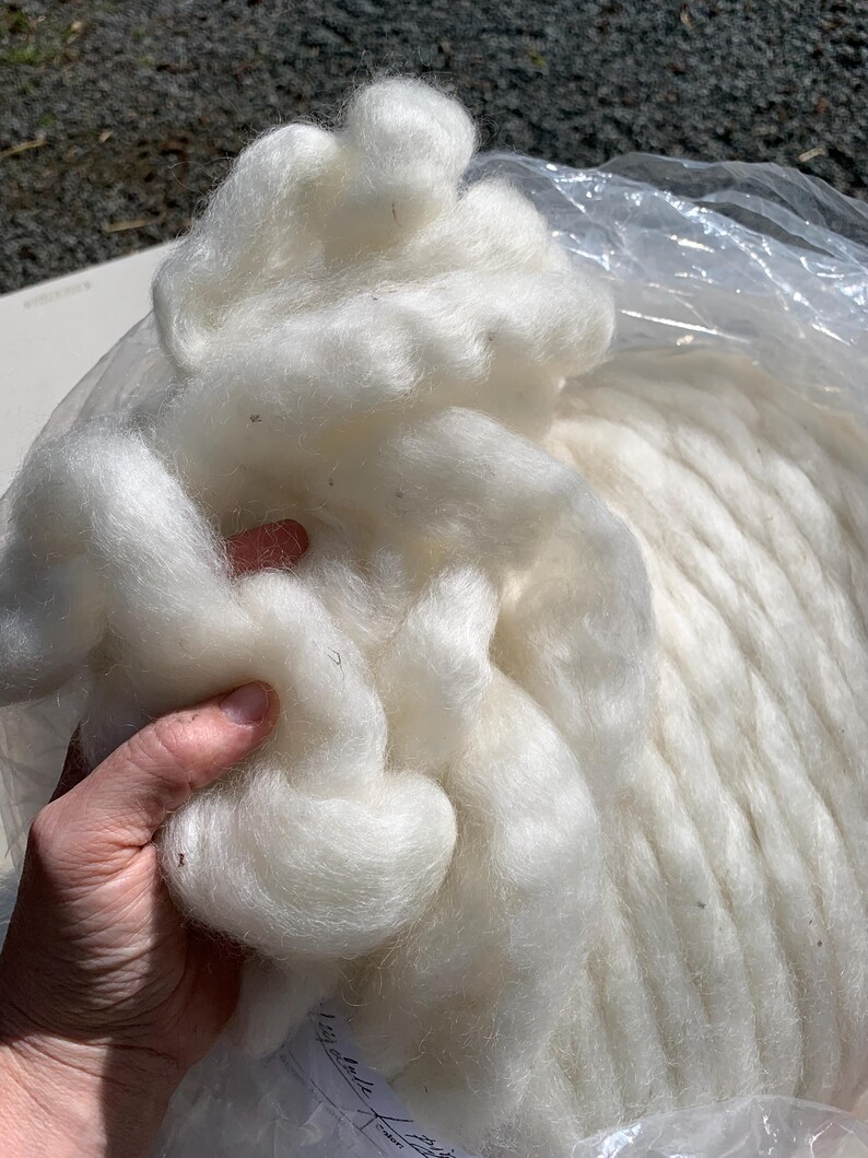 4oz of Wensleydale White Pin Drafted Sliver Wool Roving - Etsy