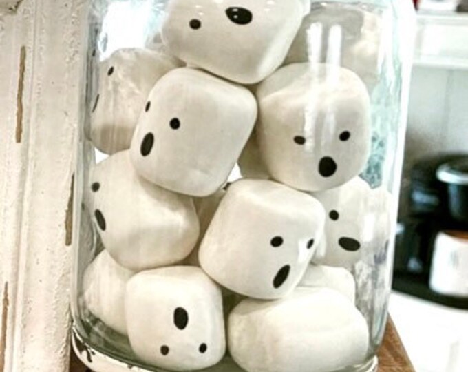 Set of 9 Medium Size Faux Ghost Halloween Marshmallows in Bag - Etsy