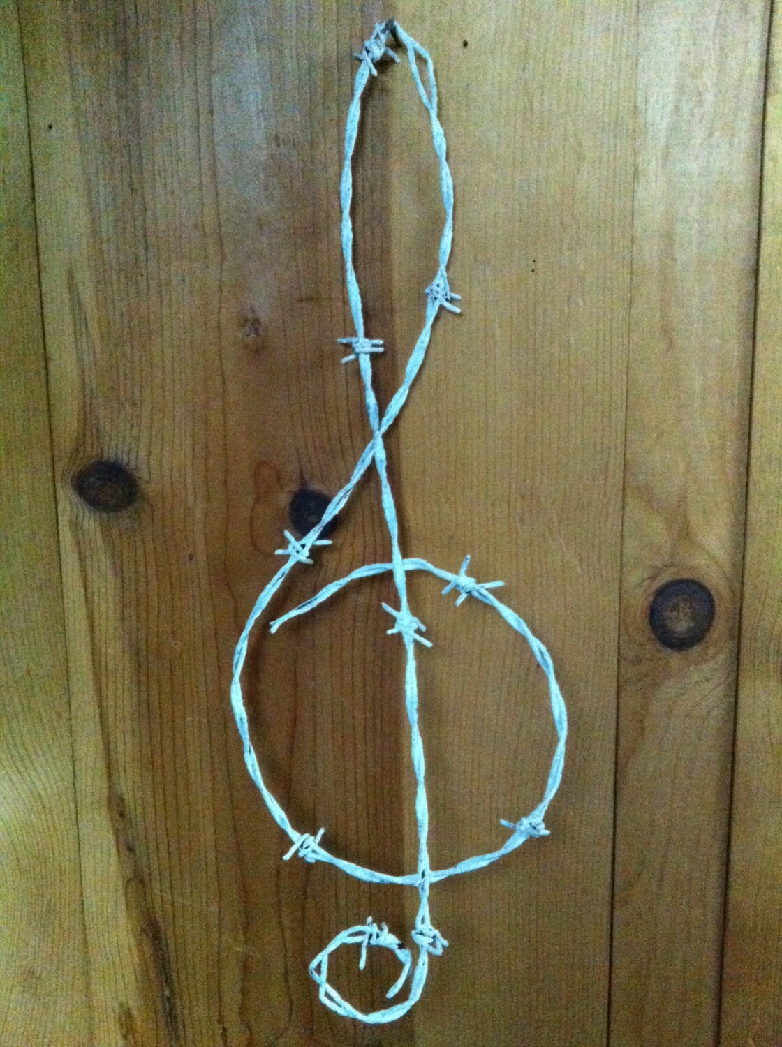 Music, Barbed Wire Music, Treble Clef, Music Staff, - Etsy