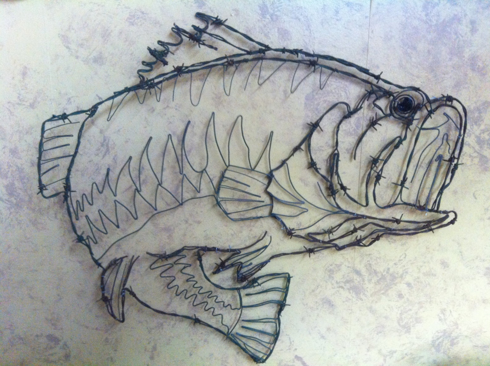 Bass Fish, Fish, Wire Fish, Sculpture Fish, - Etsy
