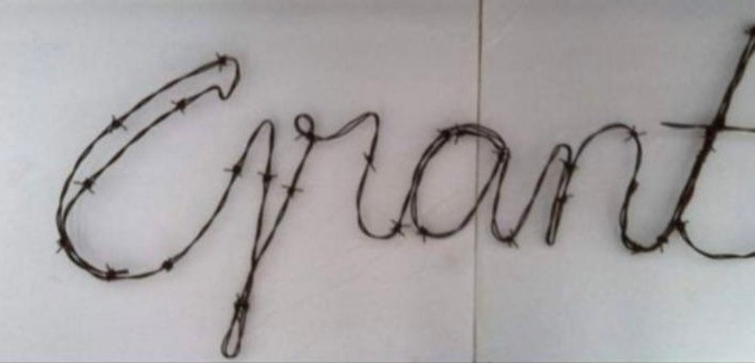 Grant, Names, Family Names, Barbed Wire Art,metal, Home Decor ...
