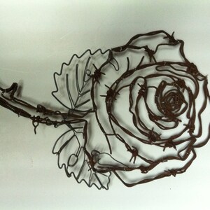 Rose, Wire Rose, Barbed Wire Rose, Floral Decor, - Etsy