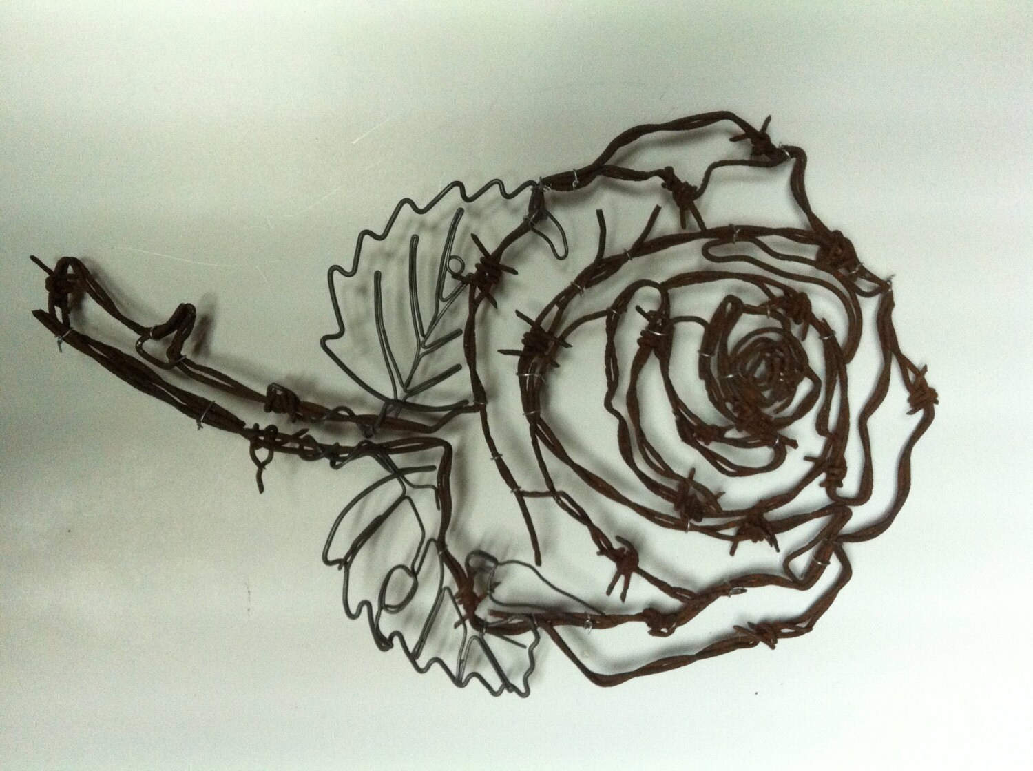 Rose, Wire Rose, Barbed Wire Rose, Floral Decor, - Etsy