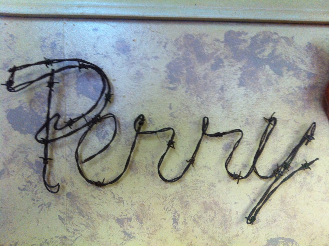P, Perry, Name, Initial, Wire Name, Custom Art, Custom, Decore, Home ...