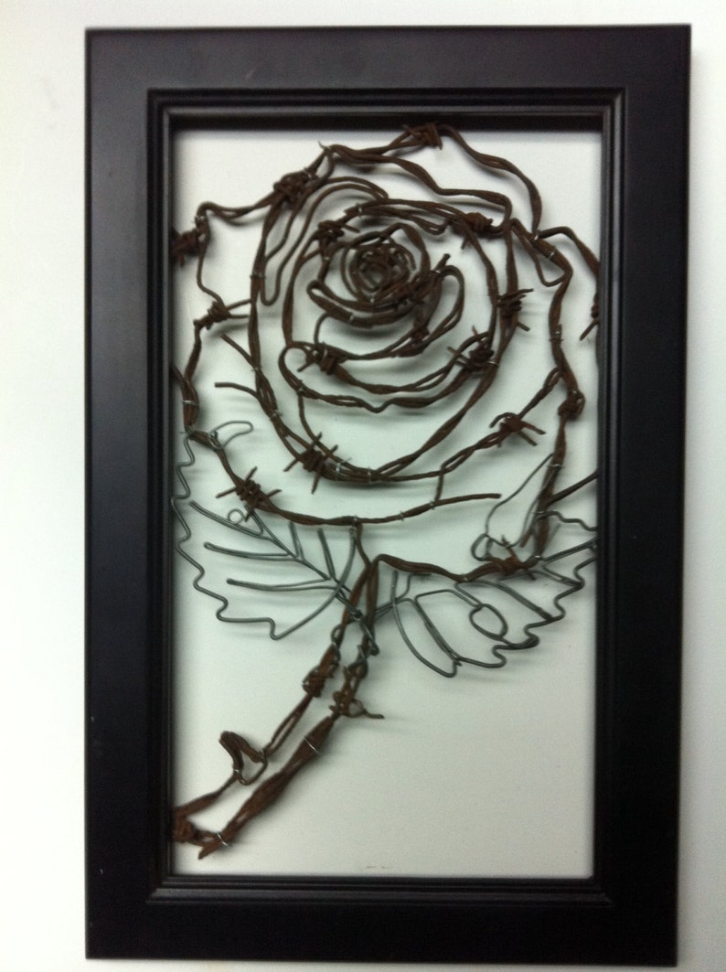 Rose, Wire Rose, Barbed Wire Rose, Floral Decor, - Etsy