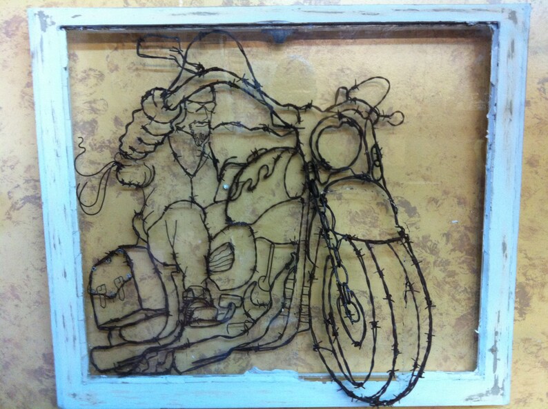 Motorcycle, Honda, Harley Davidson, Art, Suzuki, Kawasaki, Barbed Wire ...