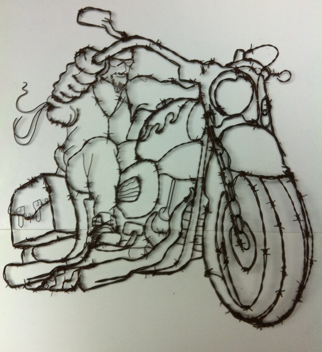 Motorcycle, Honda, Harley Davidson, Art, Suzuki, Kawasaki, Barbed Wire ...