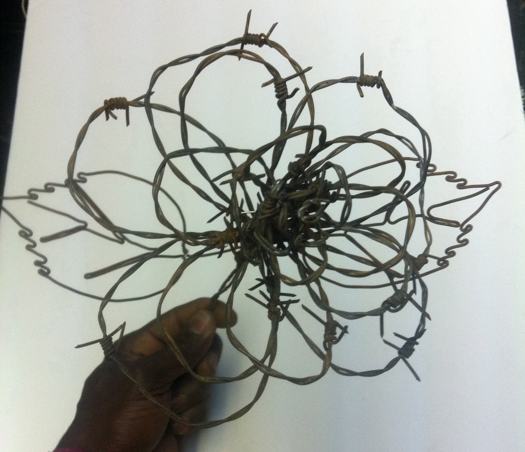 Rose Wire Rose Barbed Wire Rose 3D 3 Dimensional Garden - Etsy