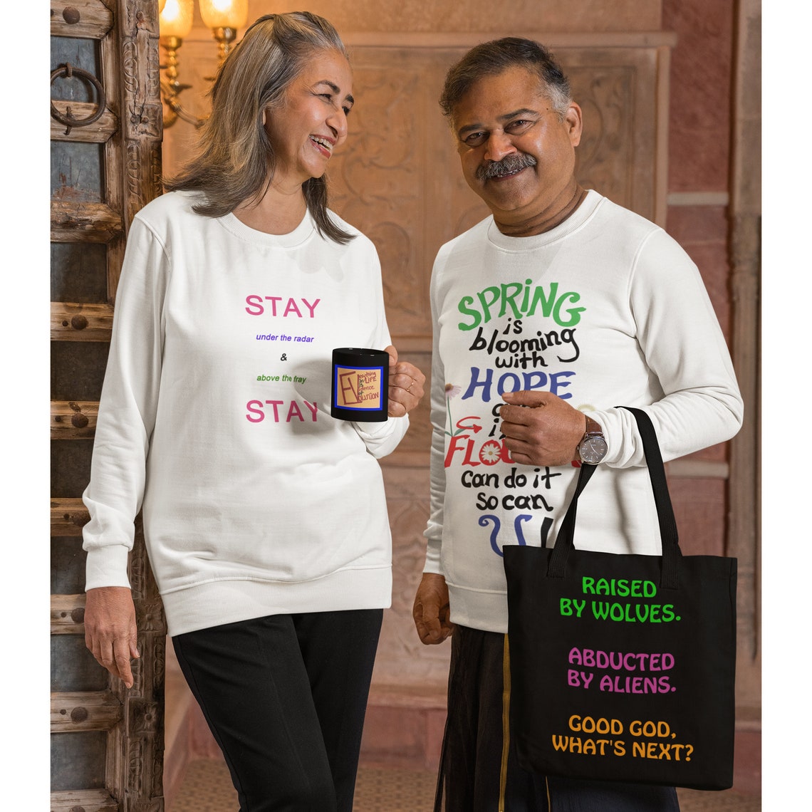 Raised by Wolves/abducted by Aliens... Tote Bag Poem, Offbeat/absurdist ...