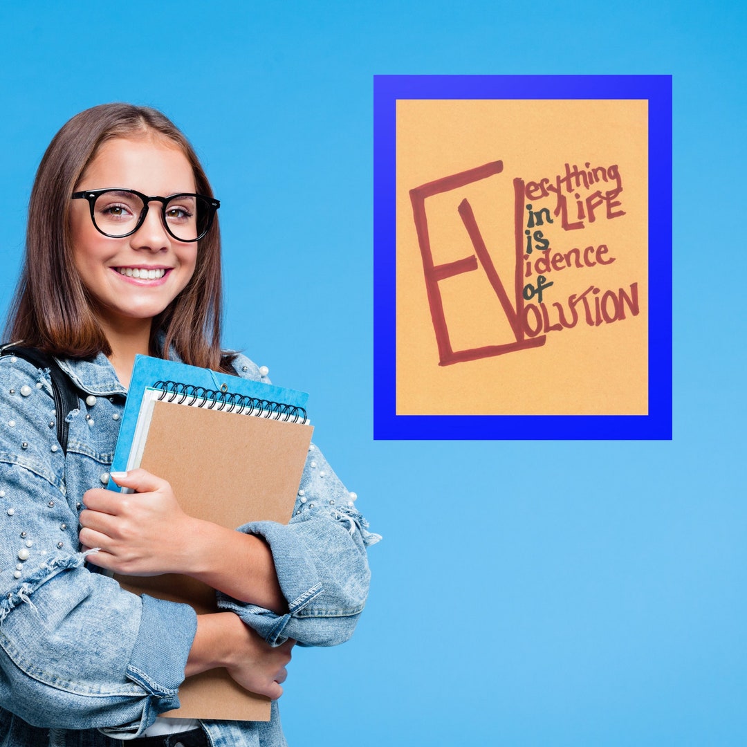 Everything in Life is Evidence of Evolution Paper Poster Print Poem ...