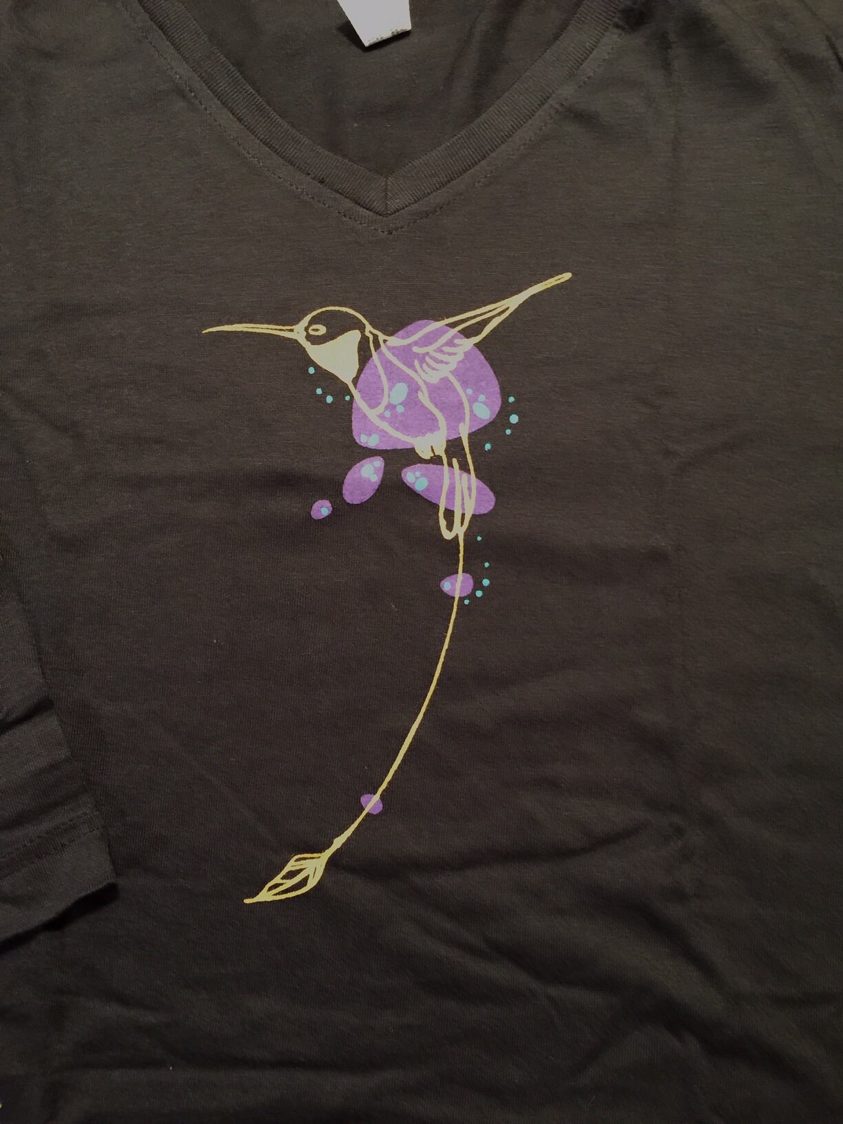 Women's 3/4 Length Sleeve Hummingbird Tee-shirt - Etsy