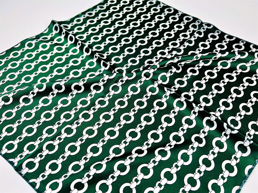 The LINKS Friendship Collection Green Black White Scarves Silk Blend ...