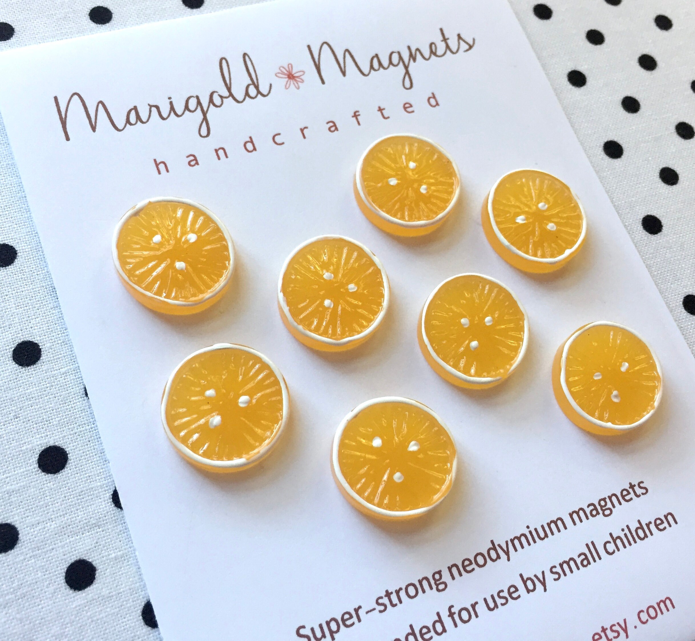 Cute LEMON HALVES magnets small super STRONG magnets lemons | Etsy