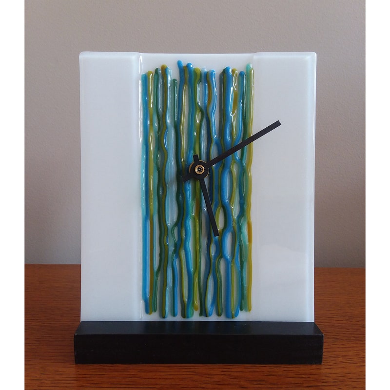 Fused Glass Clock - Etsy