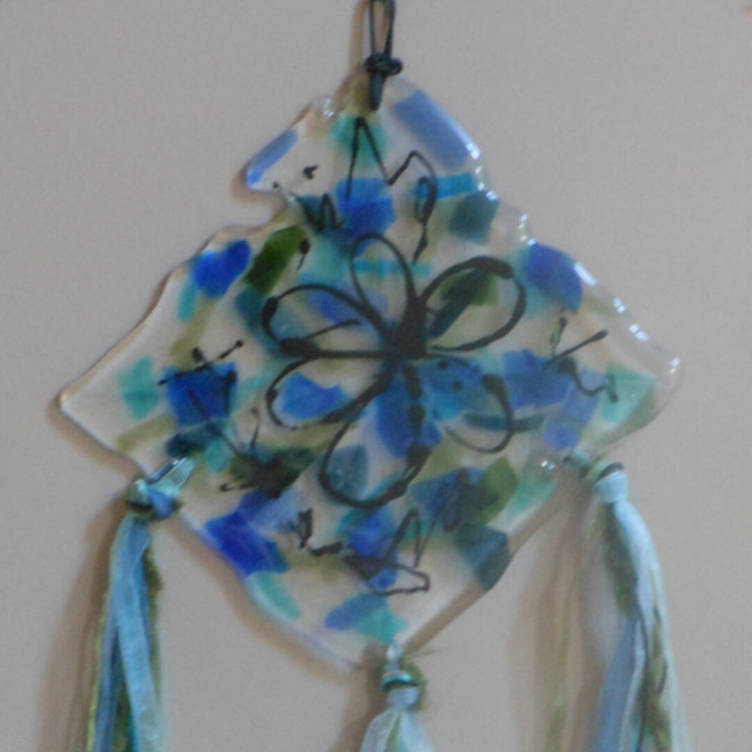 Leather & Lace - Fused Glass Wall Art - Etsy