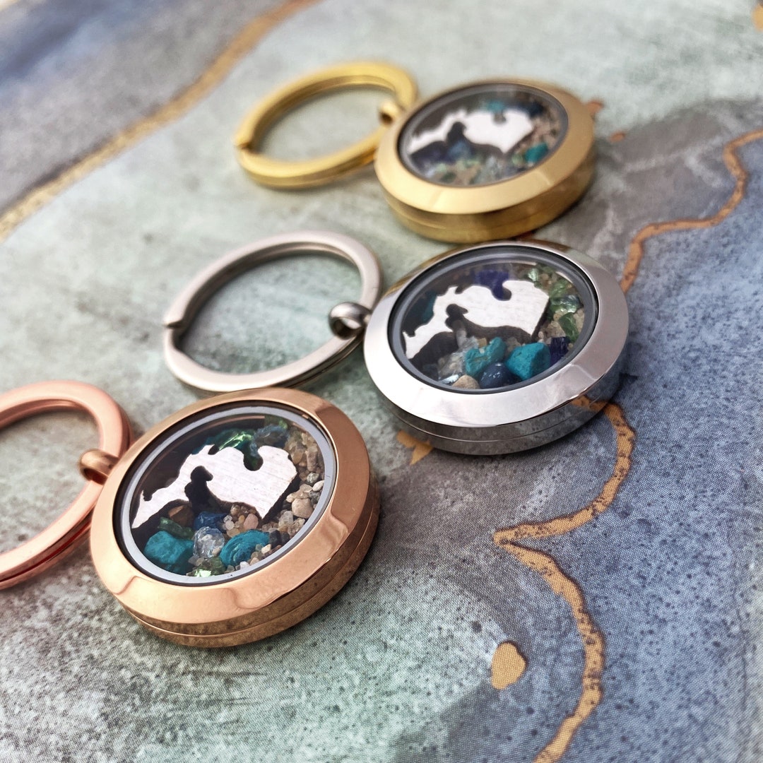 Great Lakes Beach Locket Keychain, All 5 Great Lakes, Key Chain ...