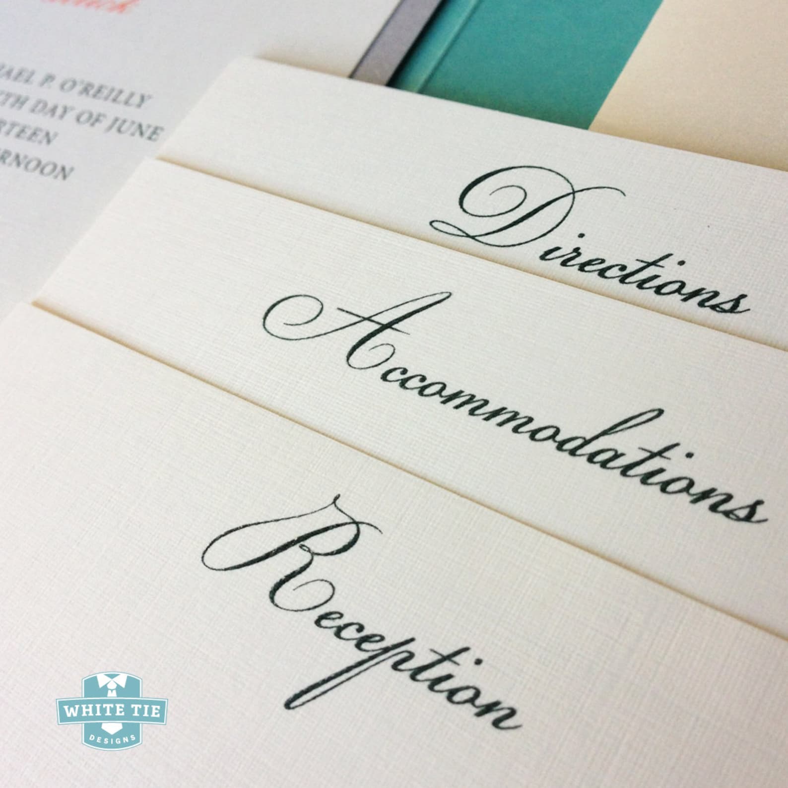 Thermography Wedding Invitation, Pocket Invitation, Pocket Fold Wedding ...