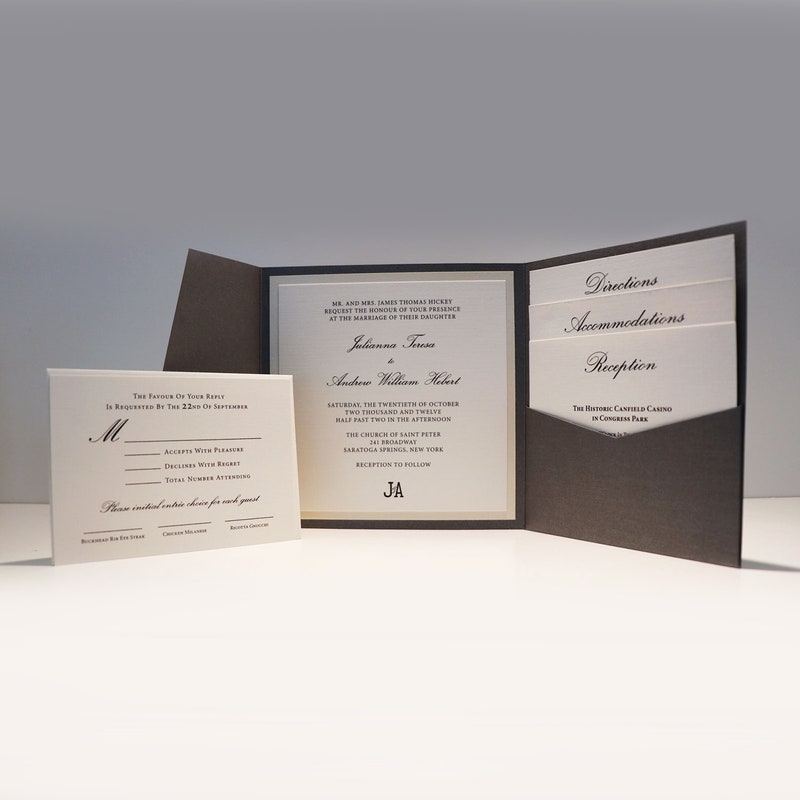 Pocketfold Wedding Invitation - Etsy