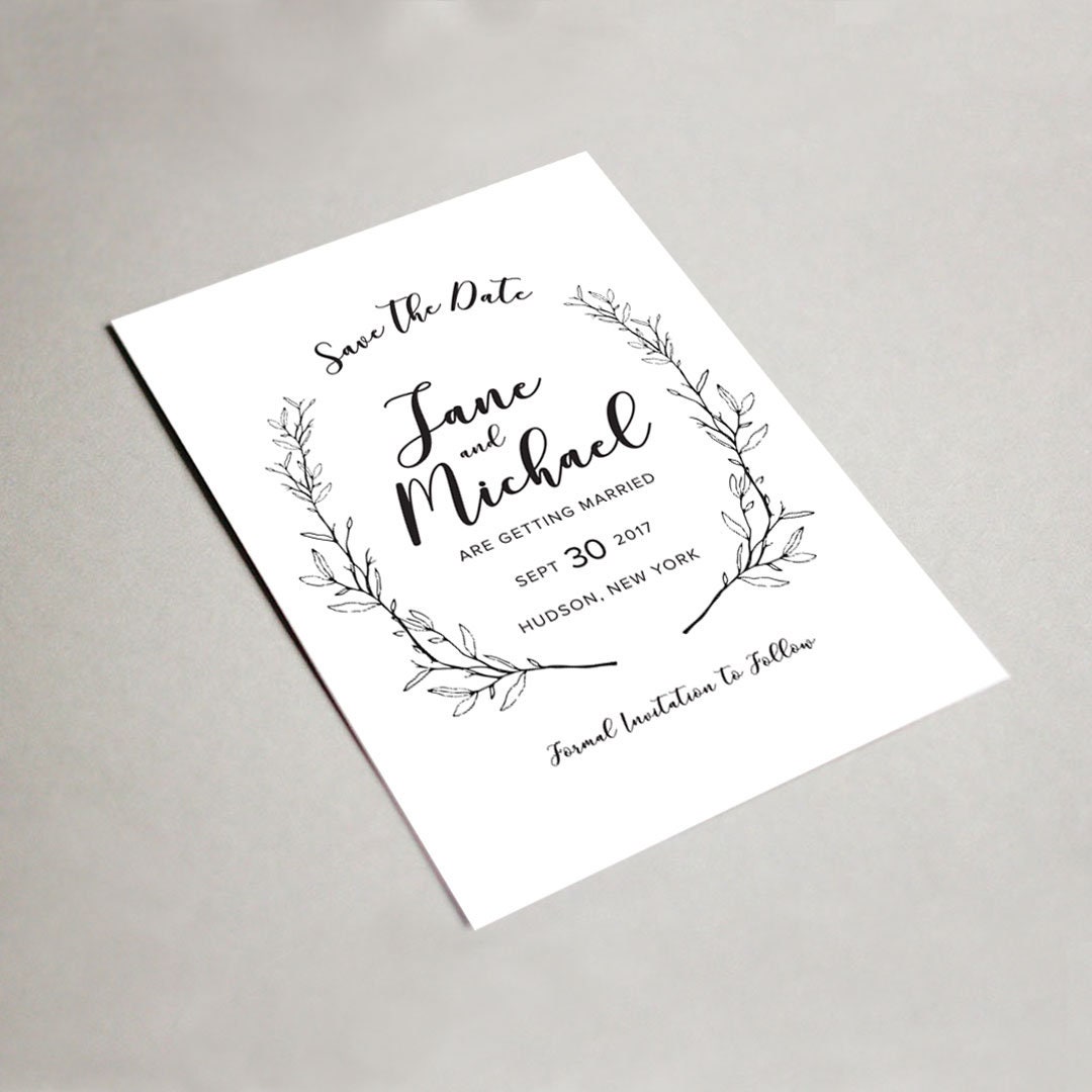 Thermography Handwritten Script Save the Date, Wedding Save the Date ...