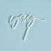 Yay Acrylic Cake Topper // Calligraphy Cake Topper for Birthday ...