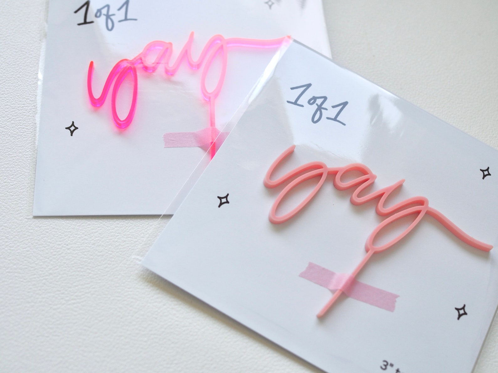 Yay Acrylic Cake Topper // Calligraphy Cake Topper for - Etsy