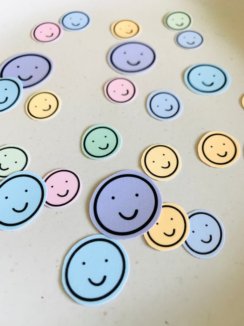 Smiley Face Sticker Pack 10 Pieces // Smiley Stickers With - Etsy