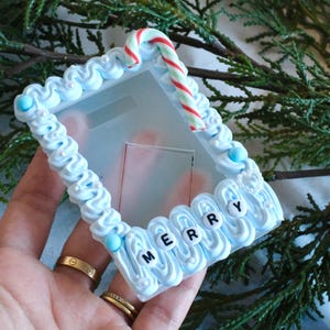 Photo Frame Ornament // Handmade Decoden Picture Frame Christmas ...