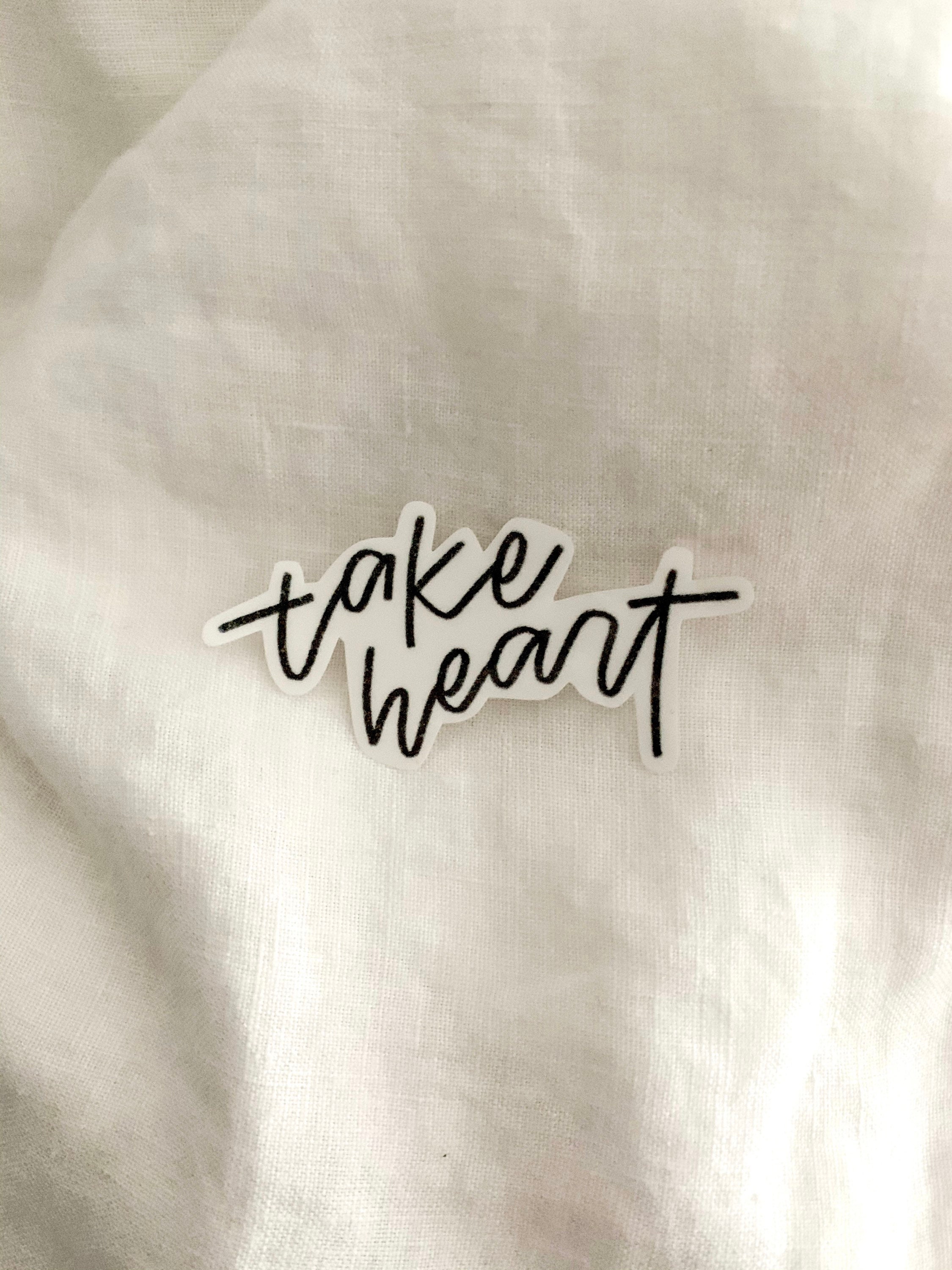 Vinyl take Heart Sticker - Etsy