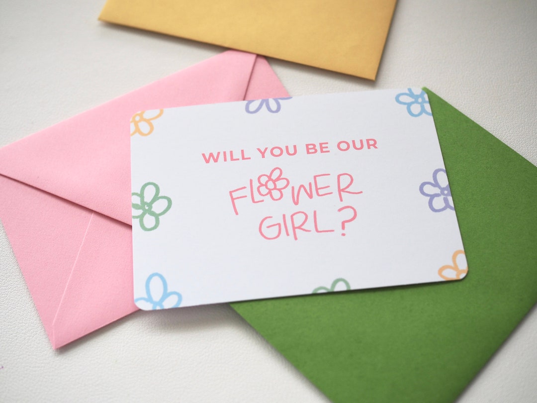 Flower Girl Card // "will You Be Our Flower Girl" Card for Flower Girl ...