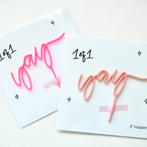 Yay Acrylic Cake Topper // Calligraphy Cake Topper for Birthday ...