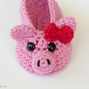 CROCHET PATTERN - Pink Piggy Baby Booties - Etsy