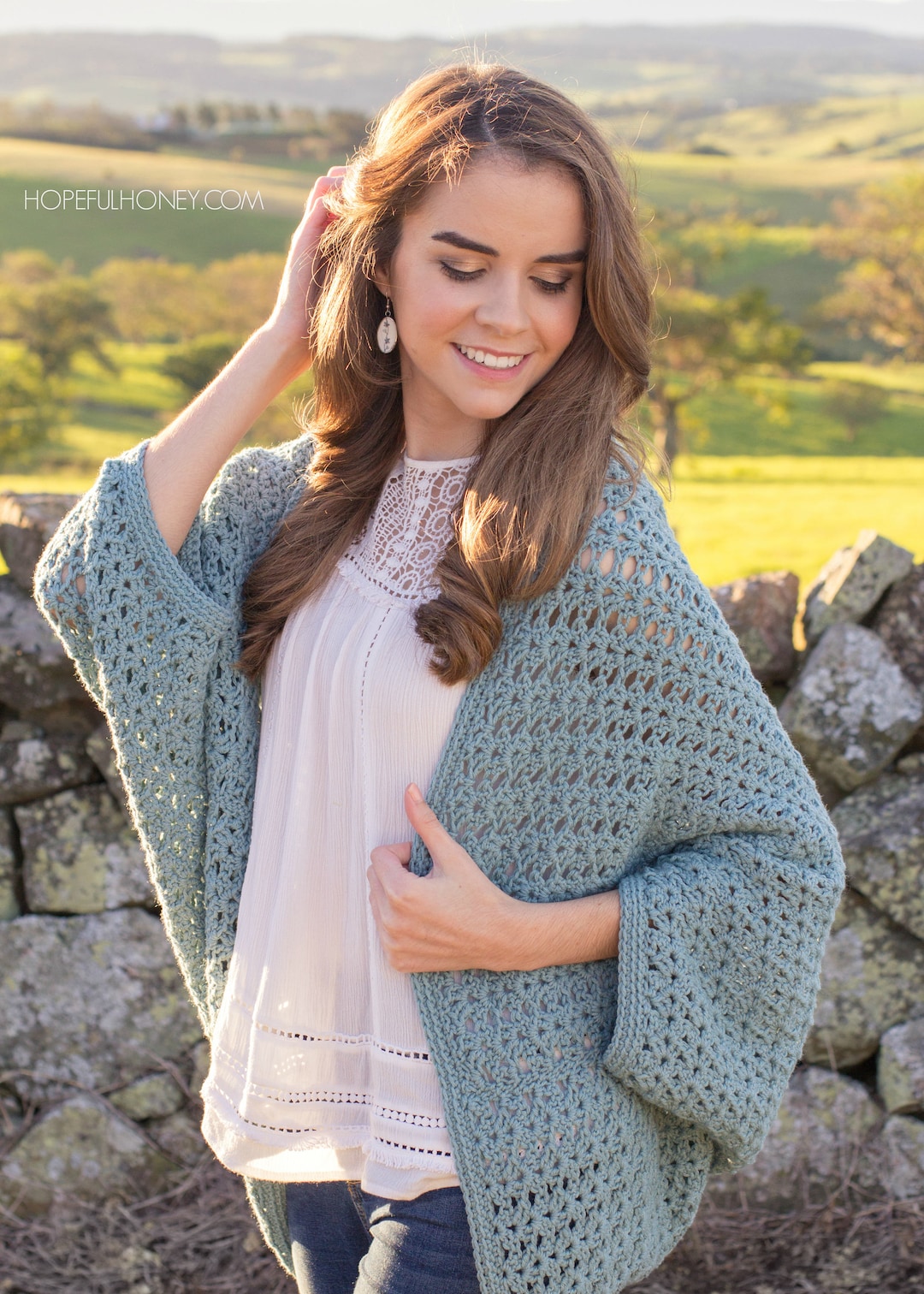 Crochet Pattern // Easy Beginner Oversized Boxy Shrug Classic Slouchy ...