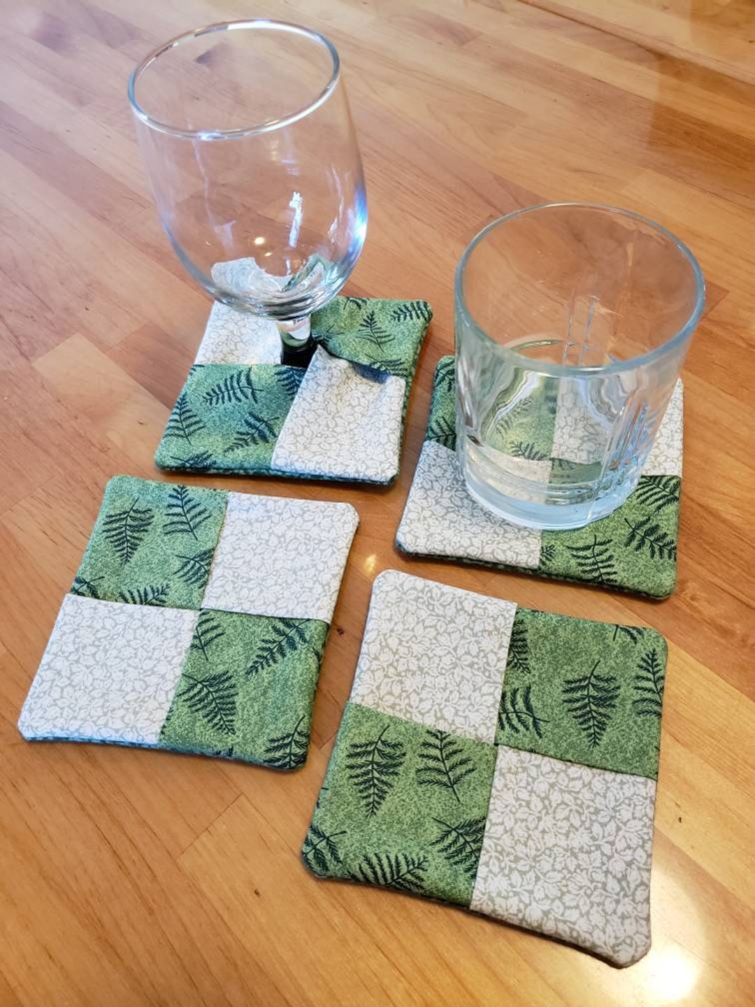 Fabric Wine Glass Coasters Stemware Protectors Coordinating - Etsy