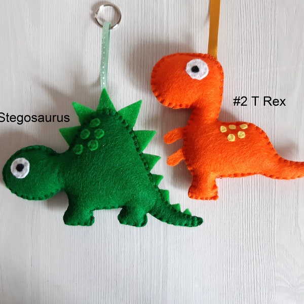 Dinosaur Plushie Keychain - Etsy