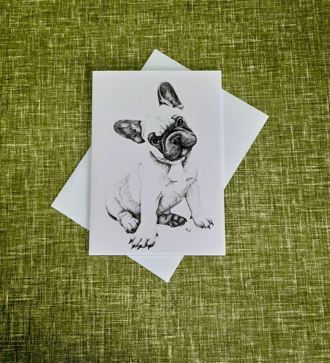 French Bulldog Frenchie Blank Greetings Card - Etsy