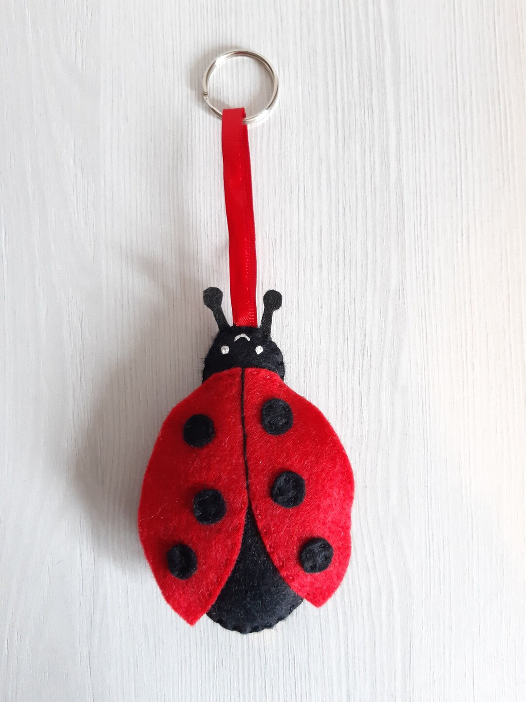 Felt Ladybird Bug Plushie Keyring Keychain - Etsy
