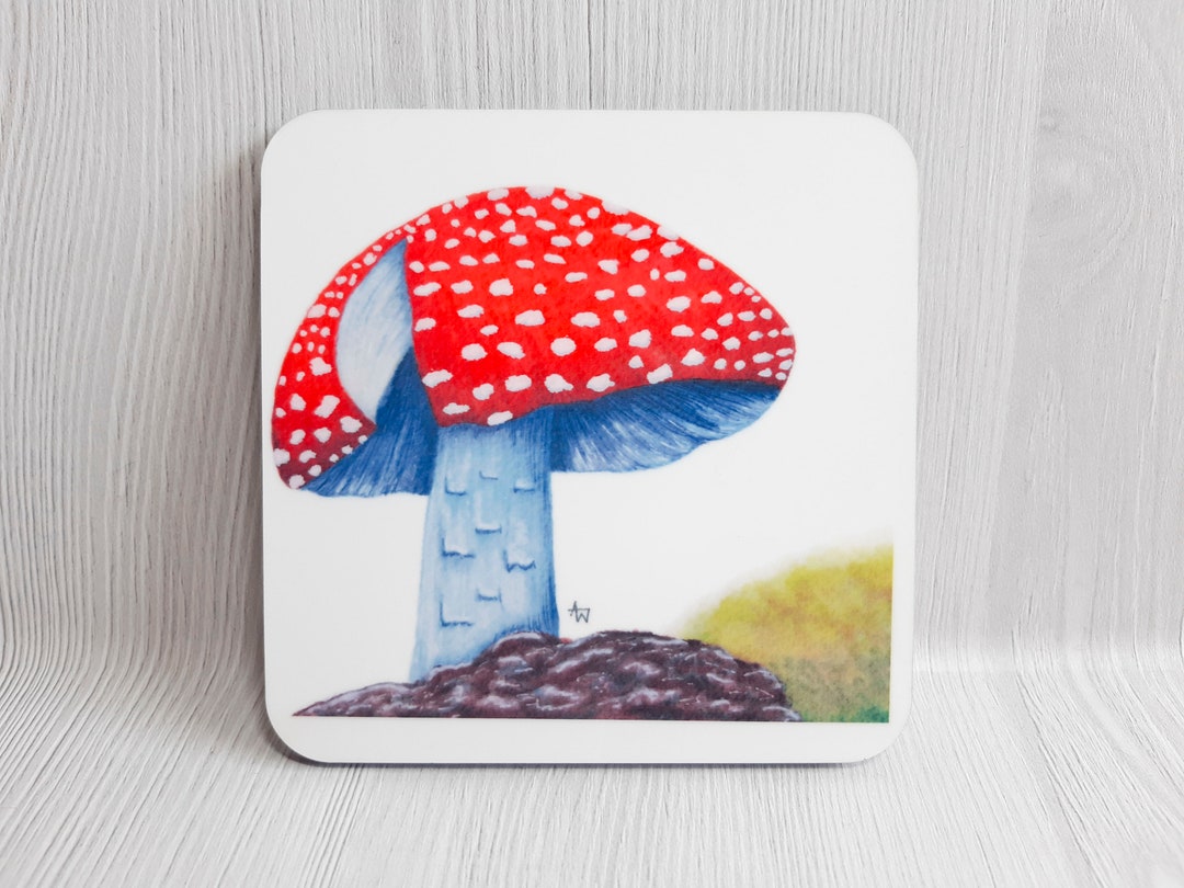 Mushroom Red Toadstool Cork Backed Drinks Coaster - Etsy