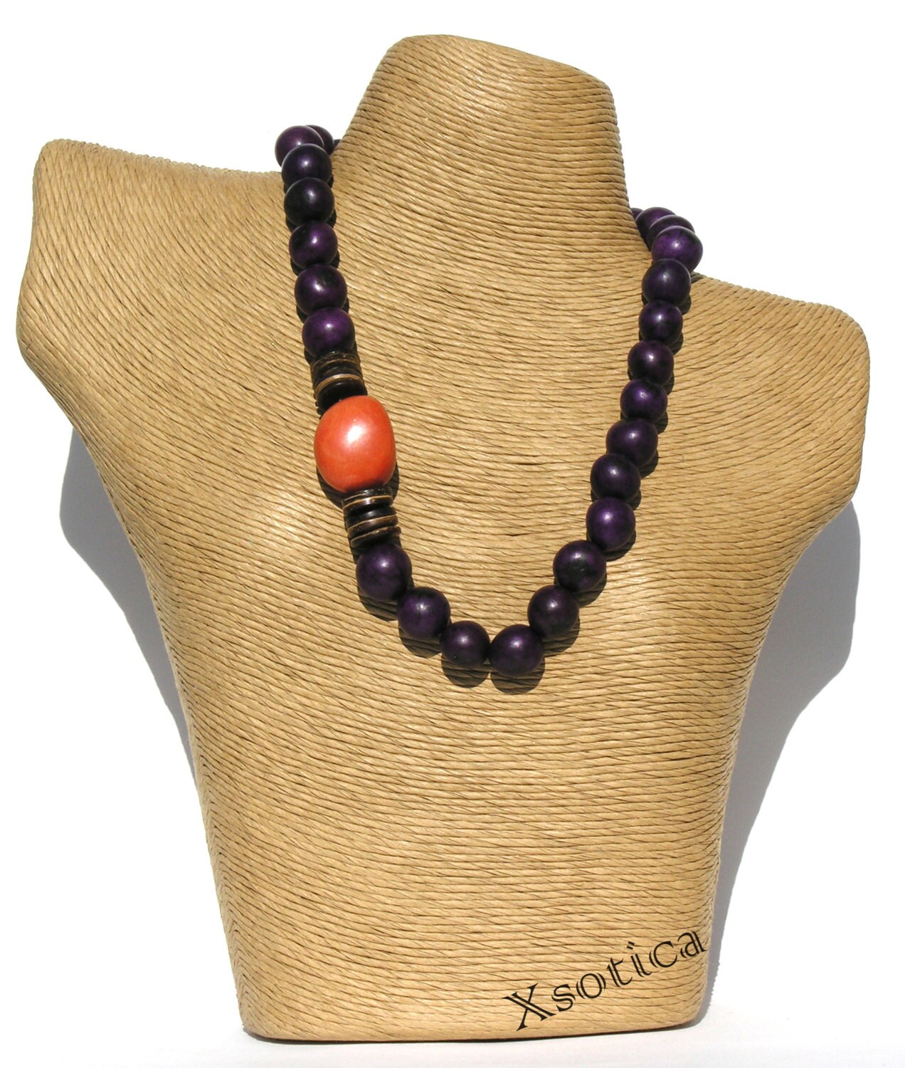 Classic Purple Grape Pambil-orange Tagua Seeds Necklace. - Etsy