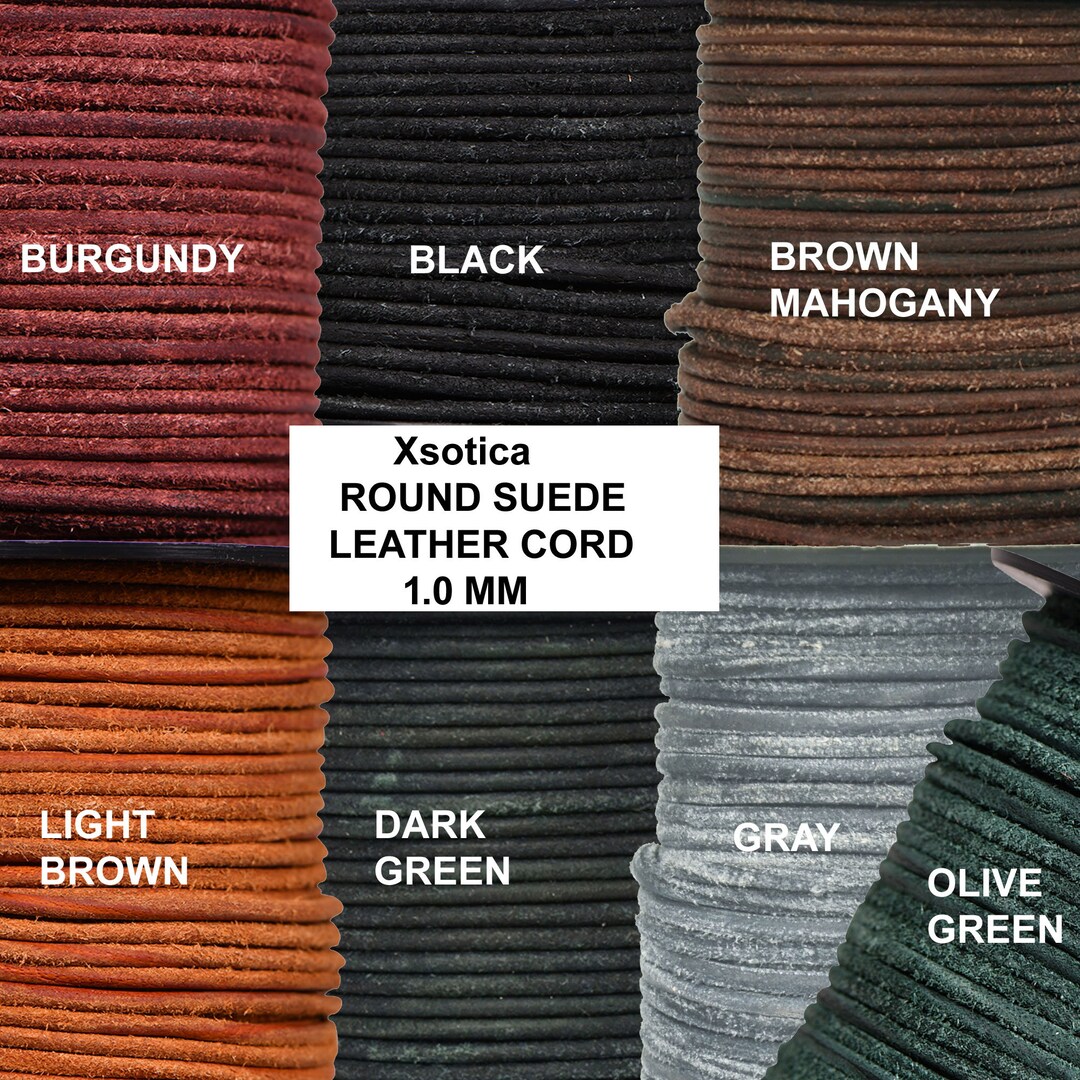 Xsotica-round Suede Leather Cords- 1.0 MM Cord - Etsy