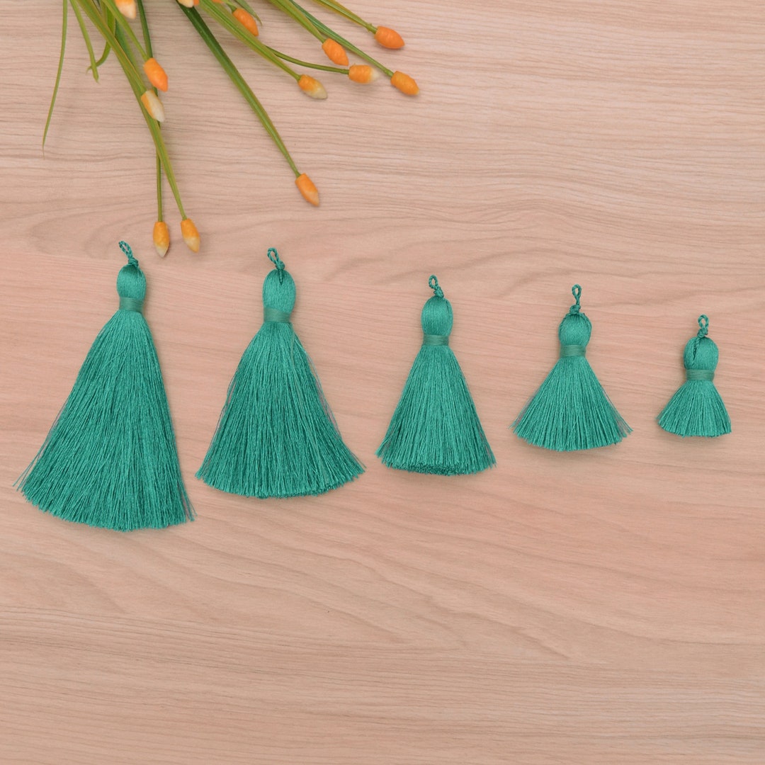 Xsotica® Silk Tassel,diy Craft Supplies Handmade Jewelry Tassels - Teal ...