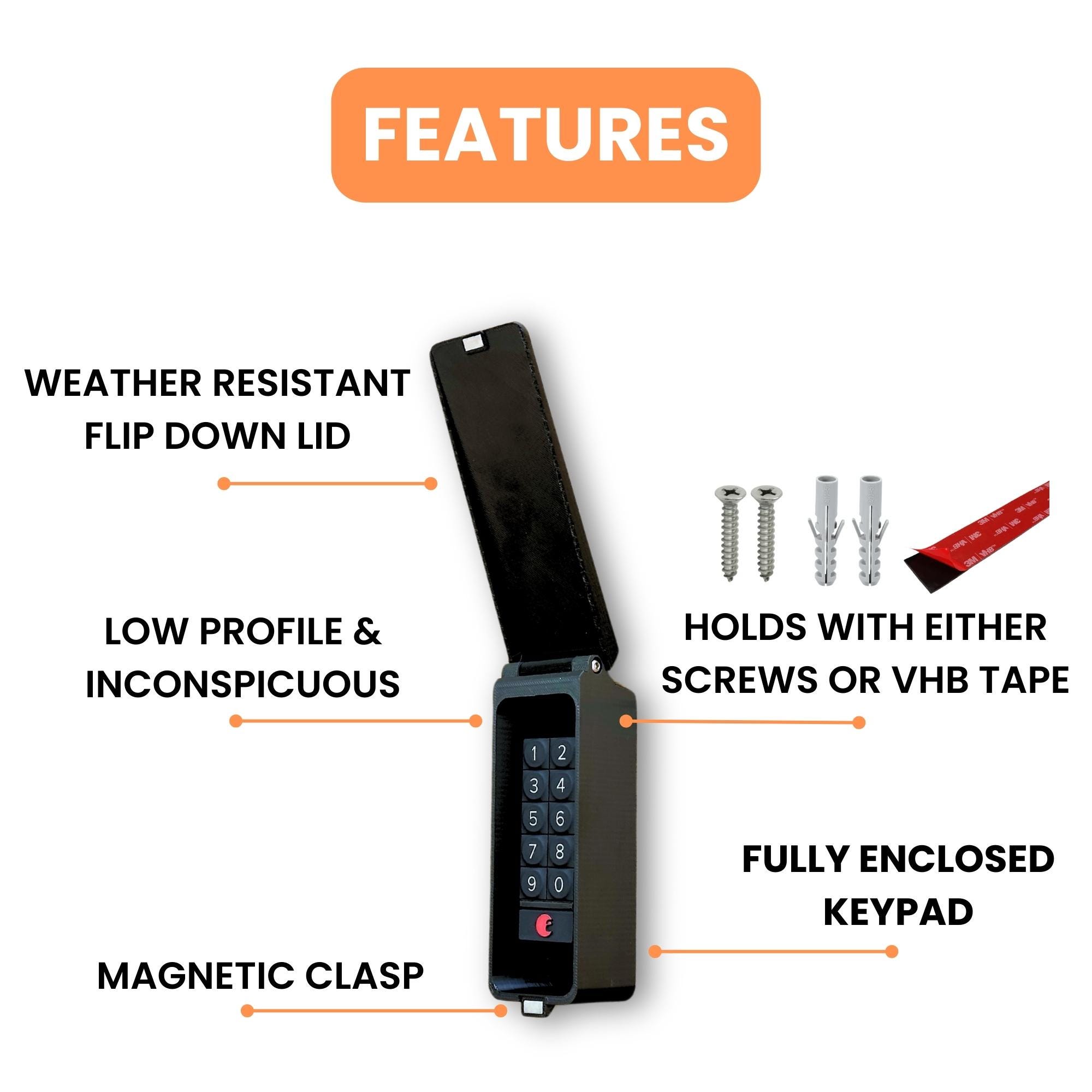 August / Yale Lock Keypad Enclosure - Weather-resistant Outdoor Housing ...