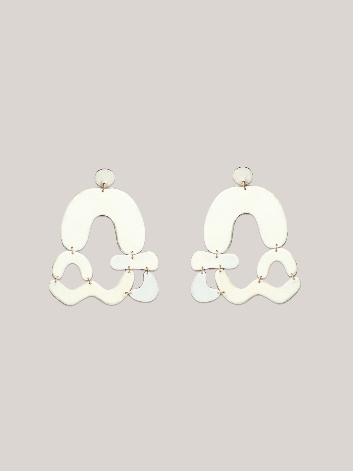 Arched Abstract Earrings - Etsy UK