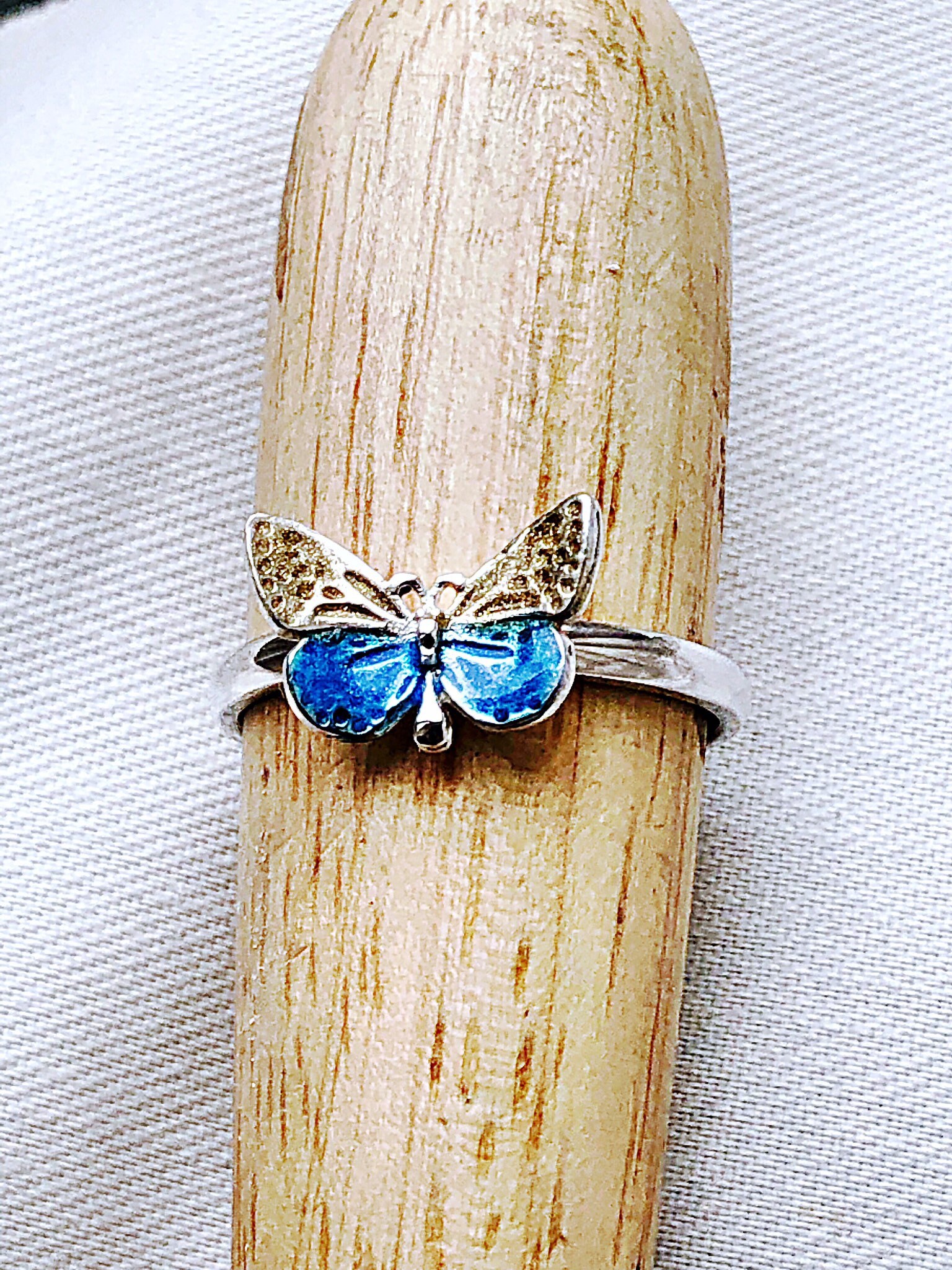 Dainty Butterfly Ring in Sterling Silver. Stacking Butterfly | Etsy