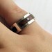 Sterling Silver Wood Inlay Satin Finish Double Gallery Ring. - Etsy